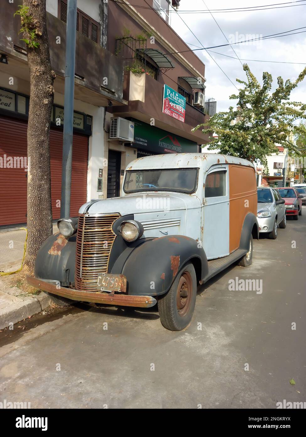 Shot of an old vintage rusty 1938 Chevrolet Chevy panel delivery van ...