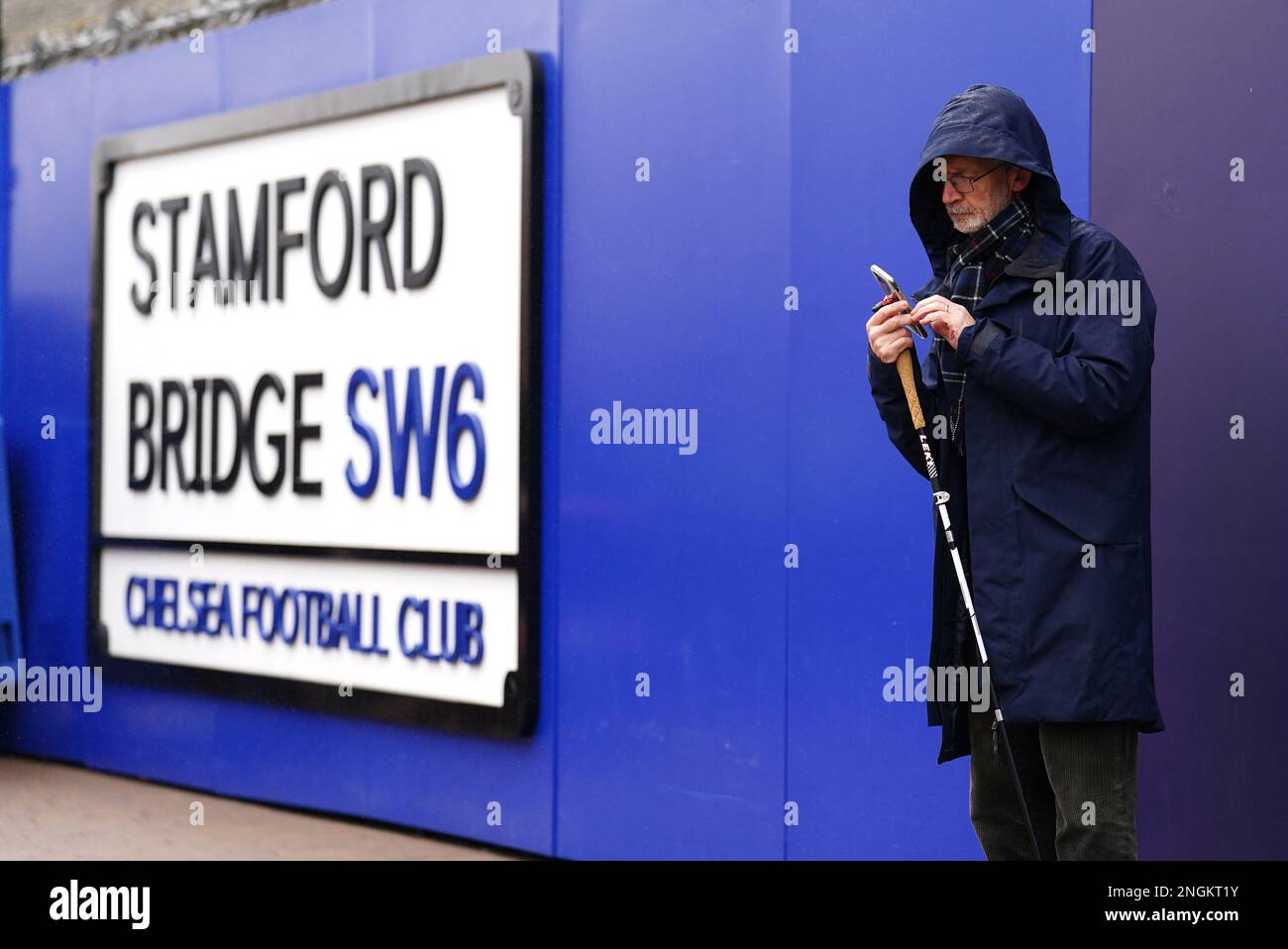 Fans arrive for the Premier League match at Stamford Bridge, London ...
