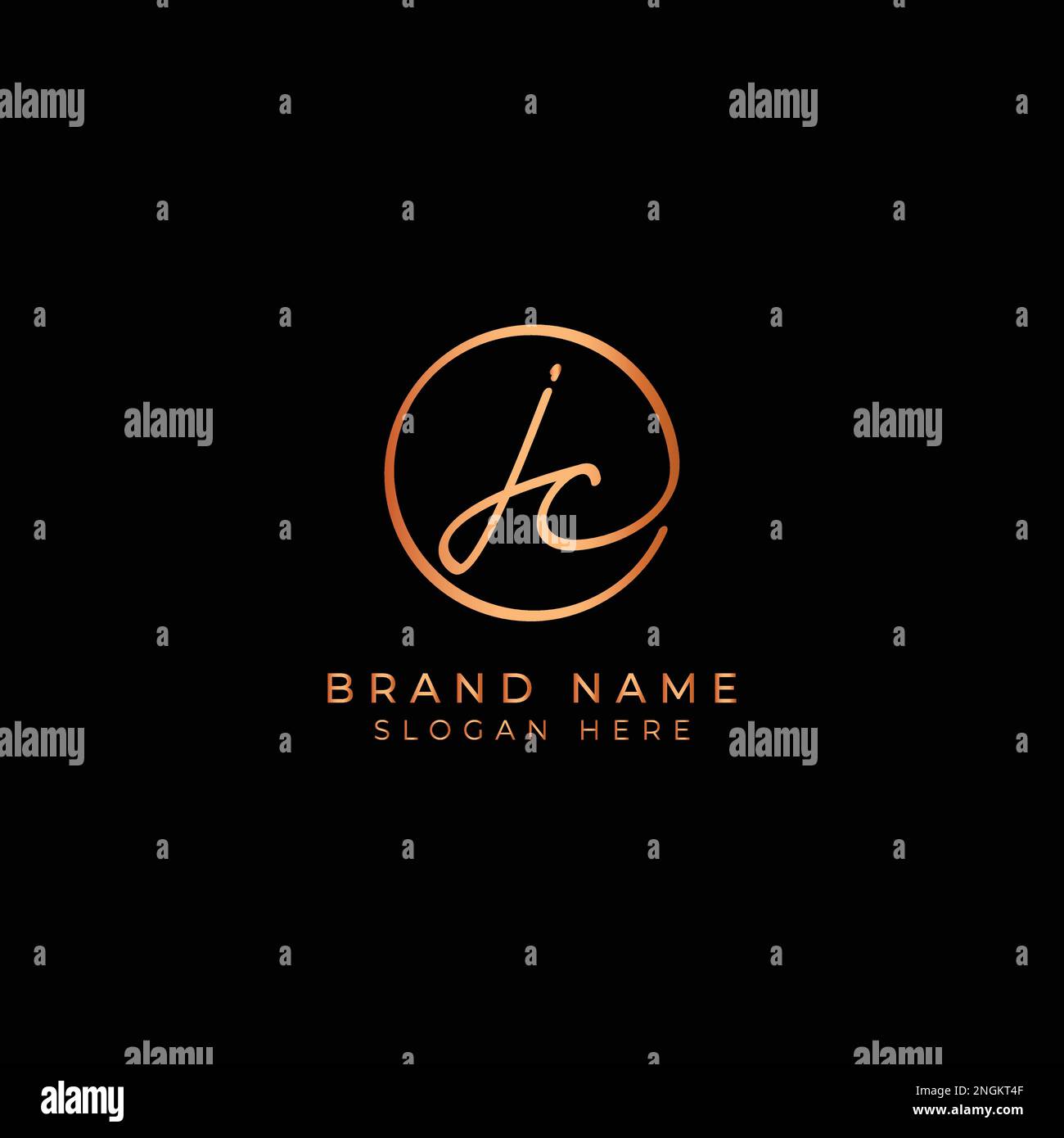J, C, JC Initial letter handwritten and signature vector logo. Business ...