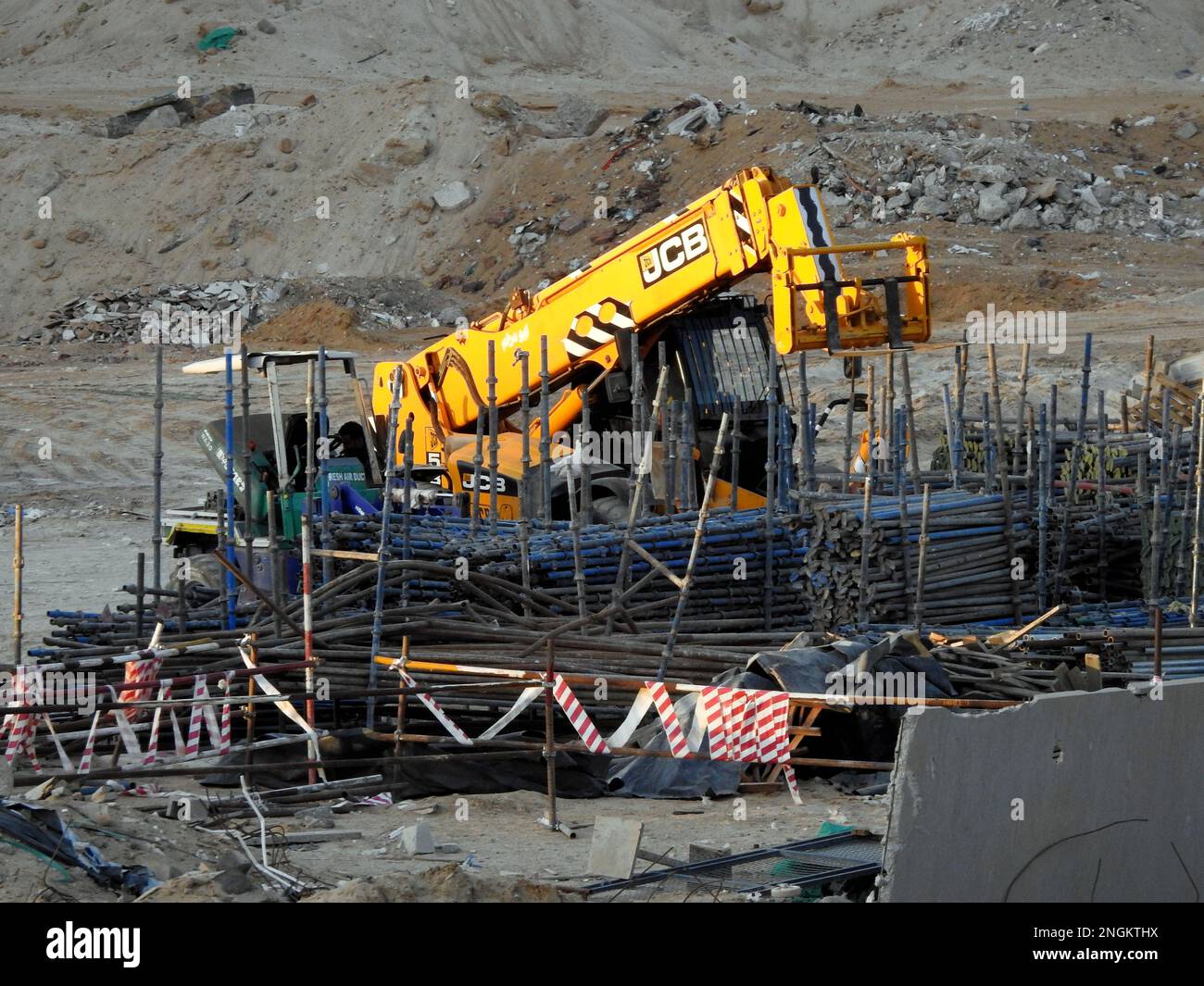 Giza, Egypt, February 4 2023: A construction site of new high rise in ...