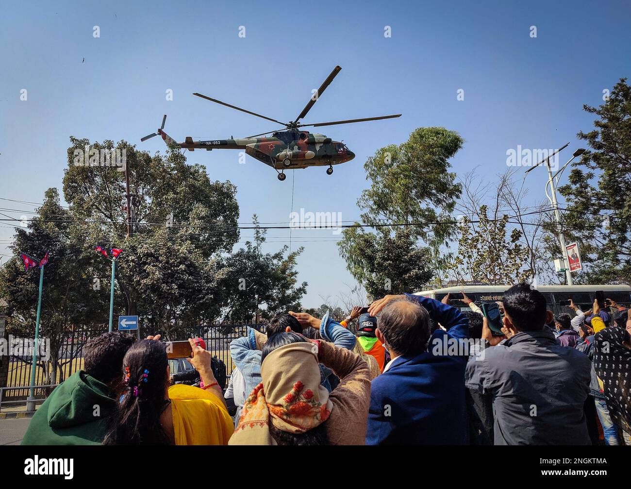 Kathmandu, Bagmati, Nepal. 18th Feb, 2023. People observe the Nepal ...