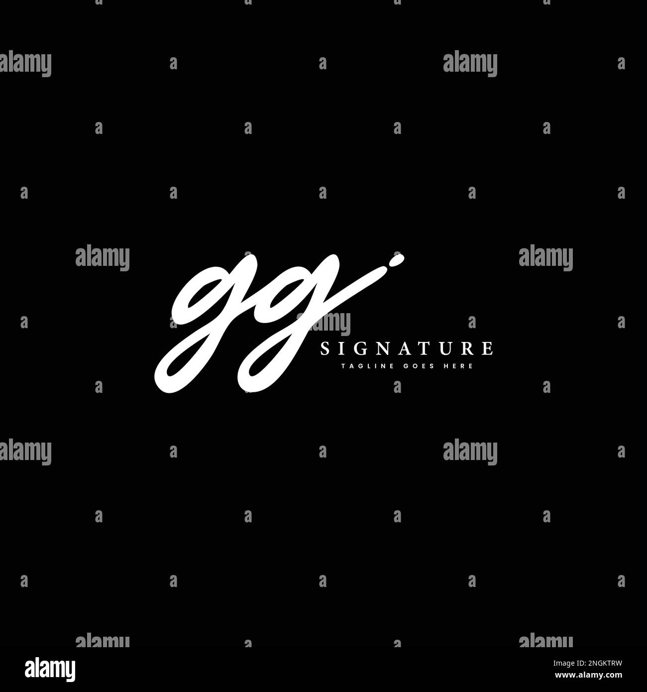 G, GG Initial letter handwriting and signature vector logo Stock Vector ...