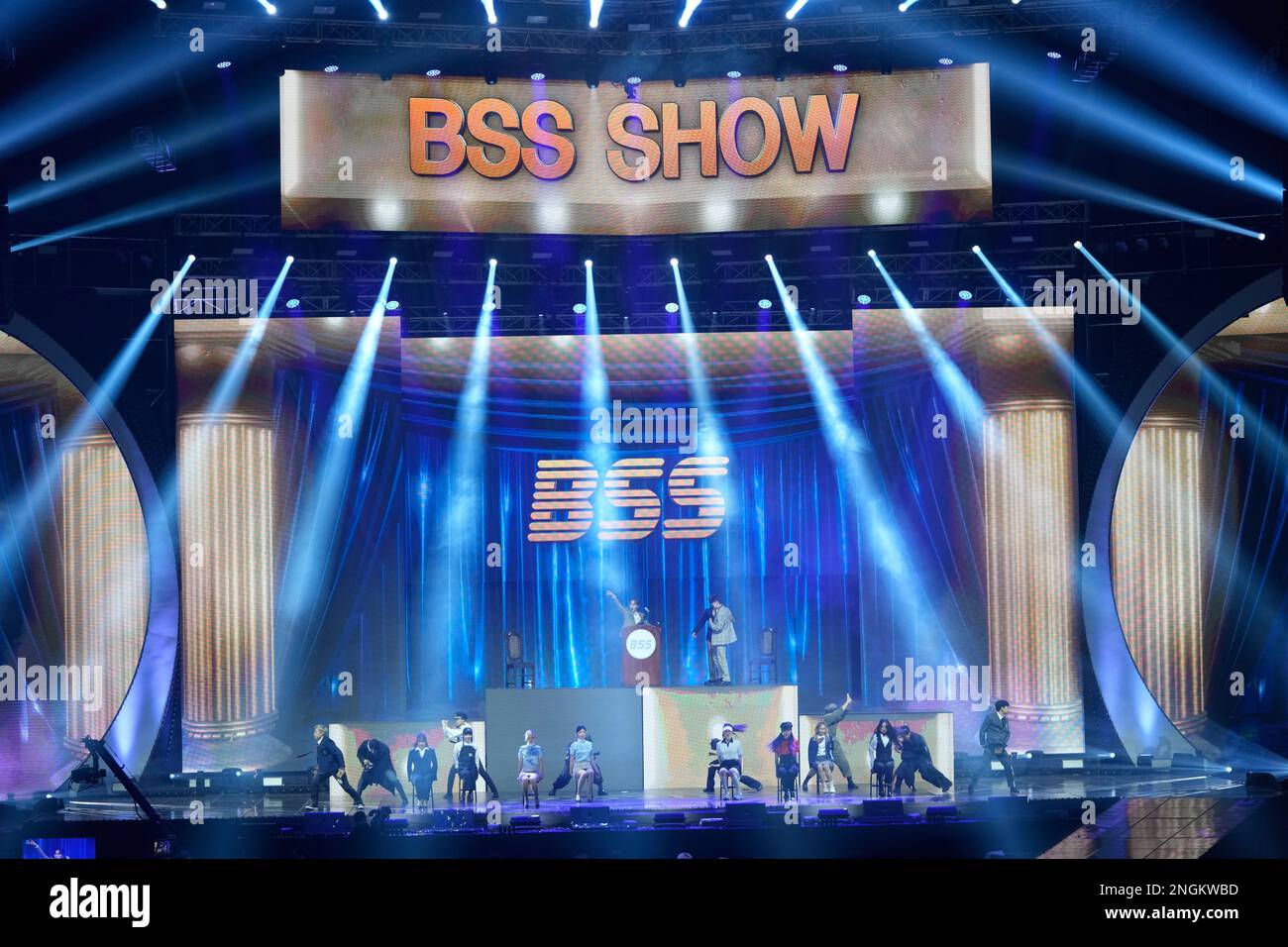 K-Pop boy group BSS perform during the Circle Chart Music Awards in ...