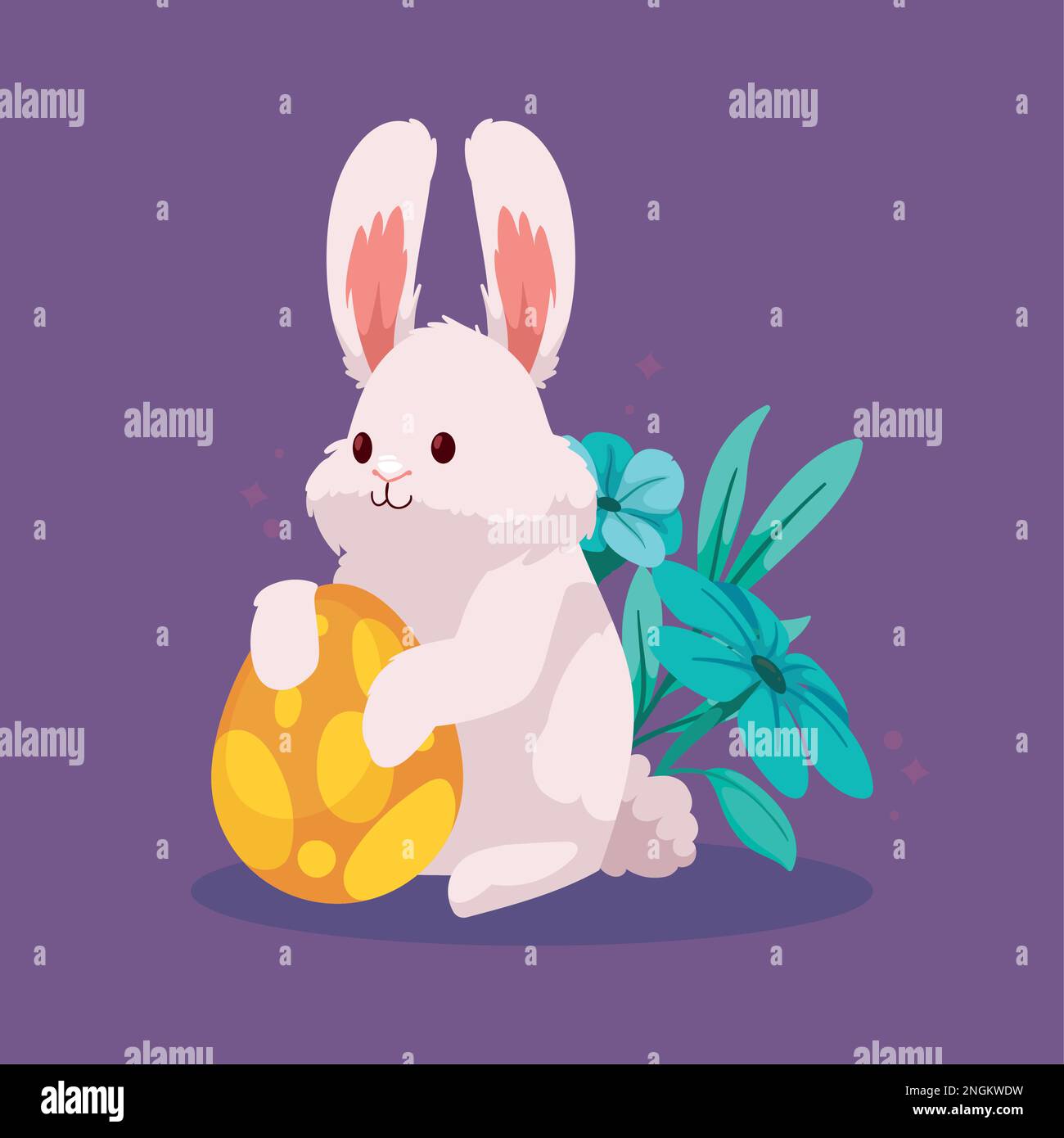 Illustration bunny hugging easter hi-res stock photography and images ...