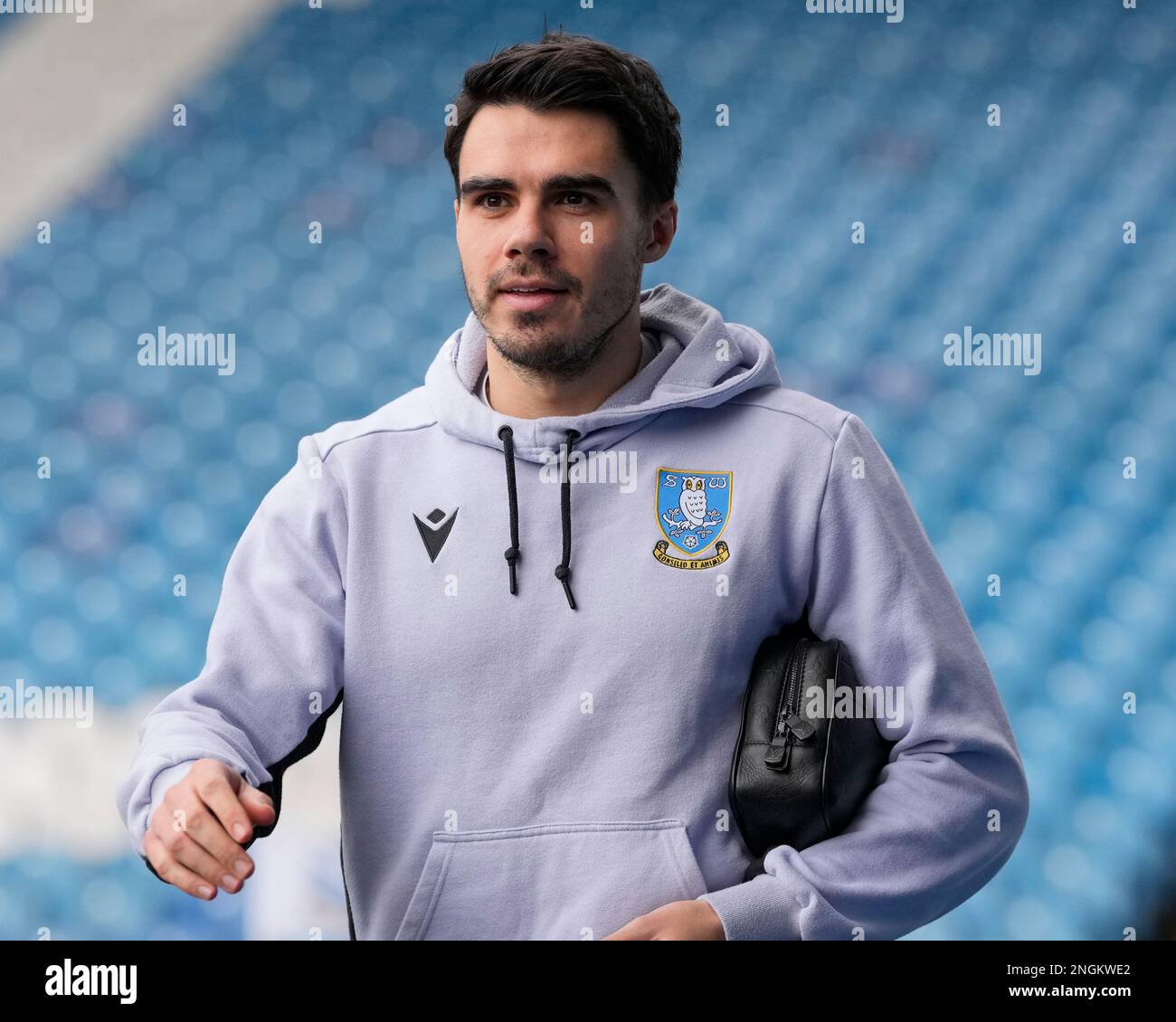 Reece James #33 of Sheffield Wednesday arrives at the stadium before ...