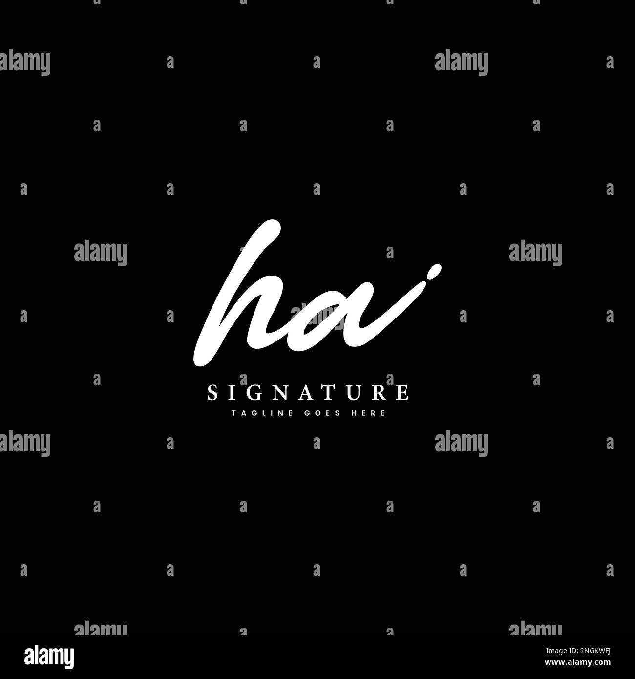 H, A, HA Initial letter handwriting and signature vector logo Stock ...