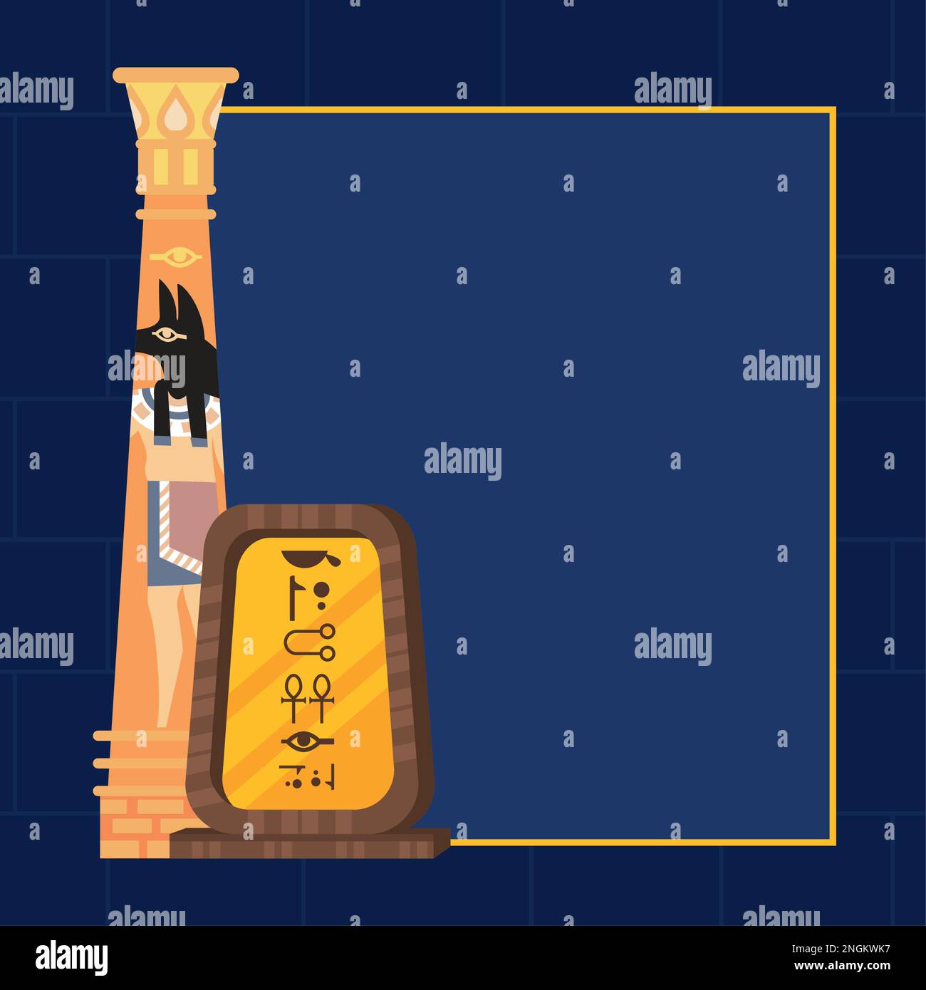 Egyptian ancient border Stock Vector Images - Alamy