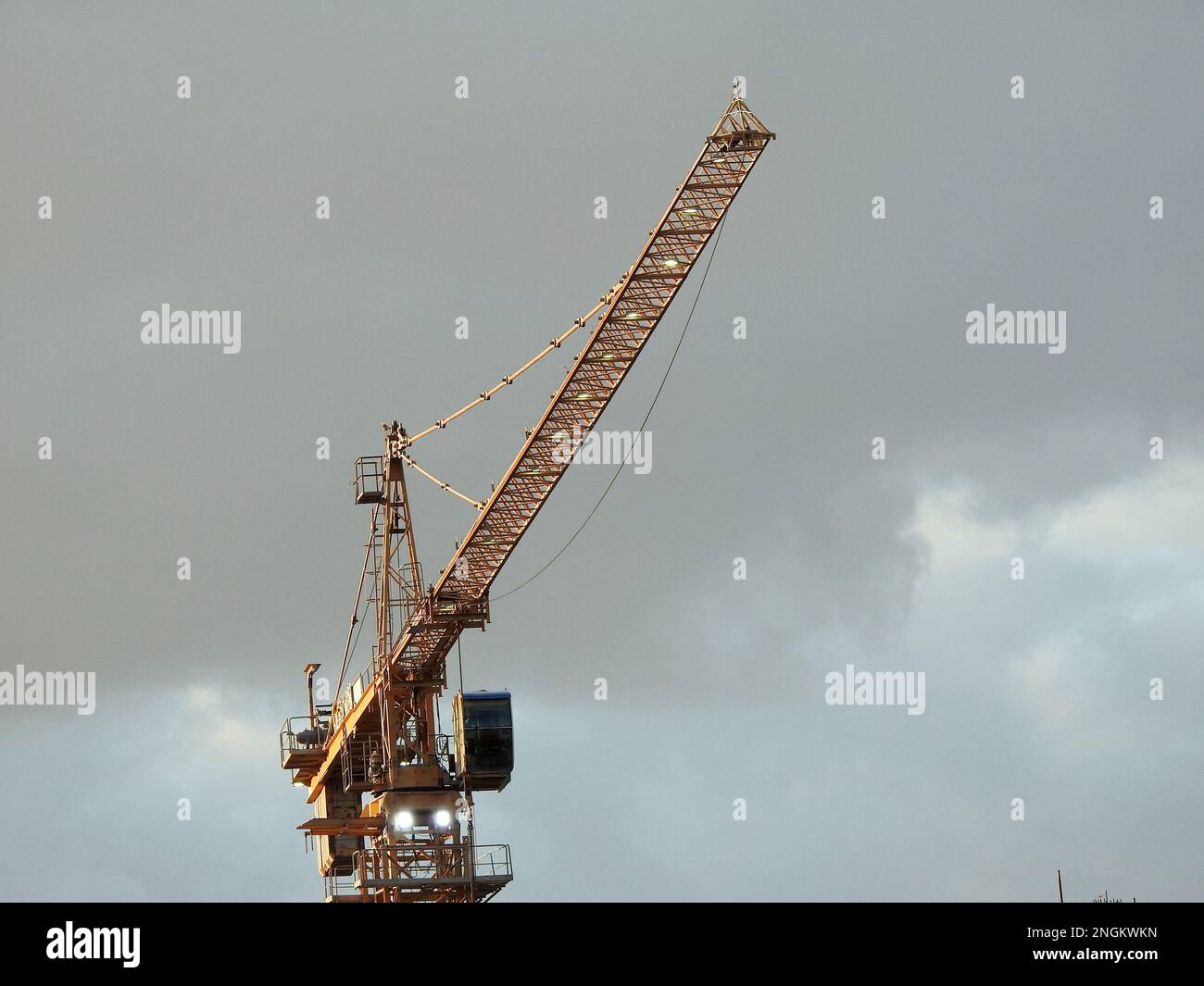 A construction site of new residential buildings and high rise with ...