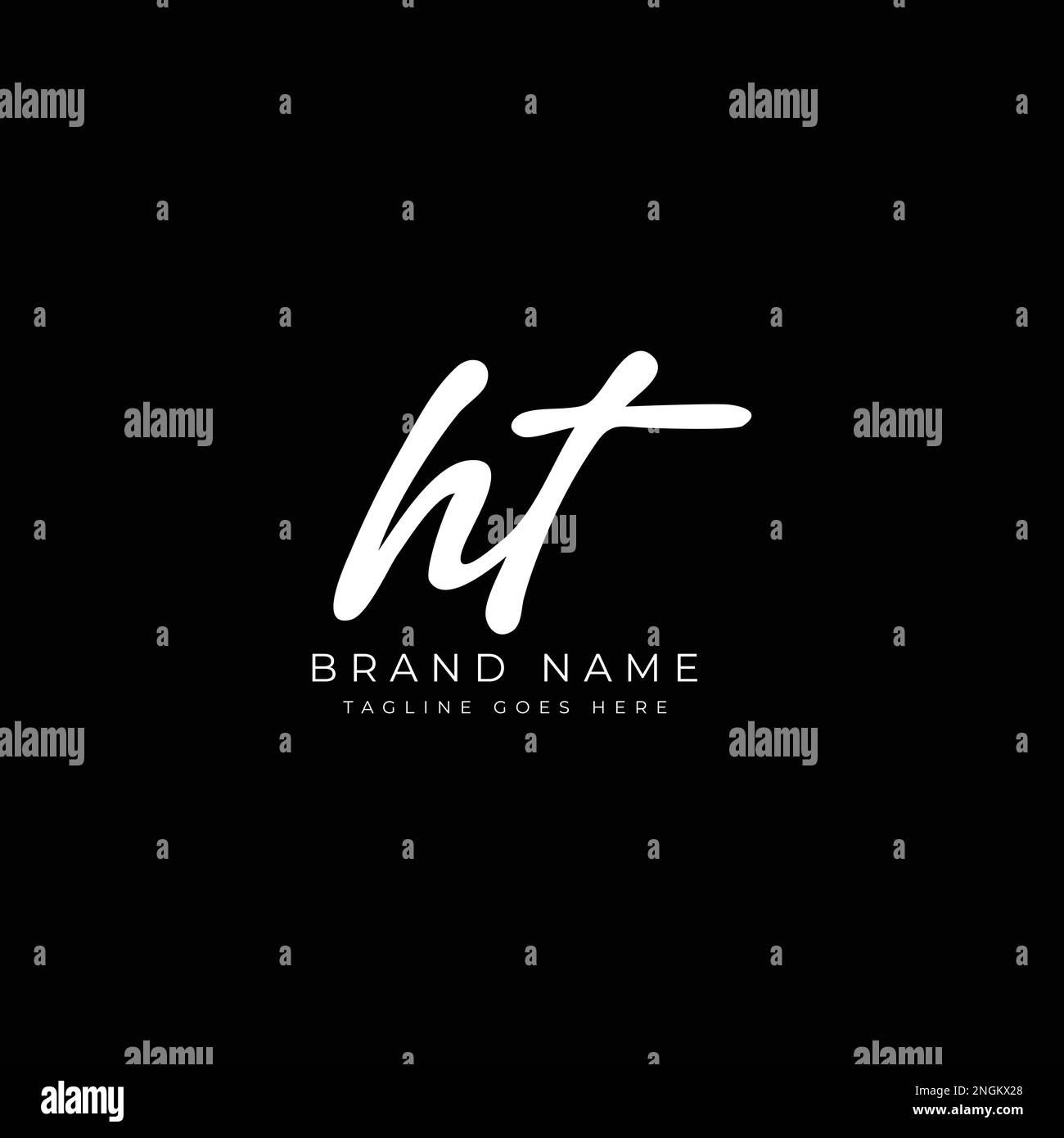 H, T, HT Initial letter handwriting and signature vector logo Stock Vector Image & Art - Alamy