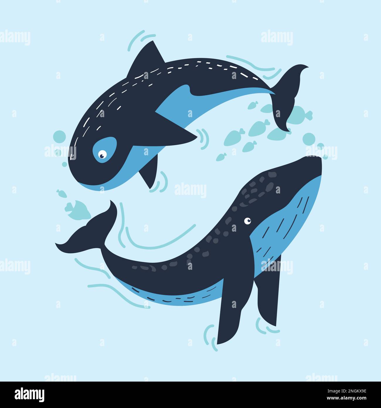 Ecological environment of whales Stock Vector Images - Alamy