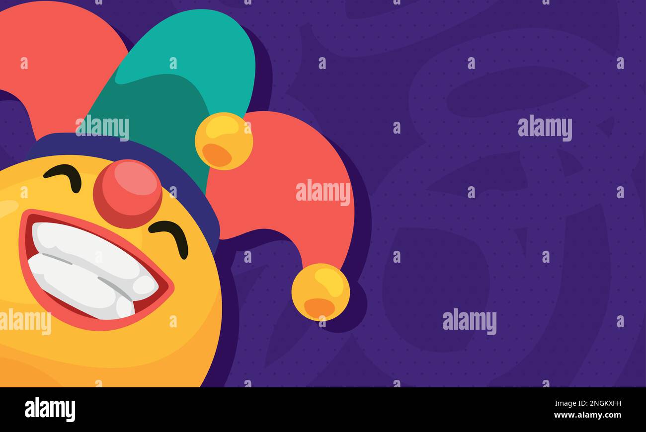 joker emoticon face Stock Vector Image & Art - Alamy