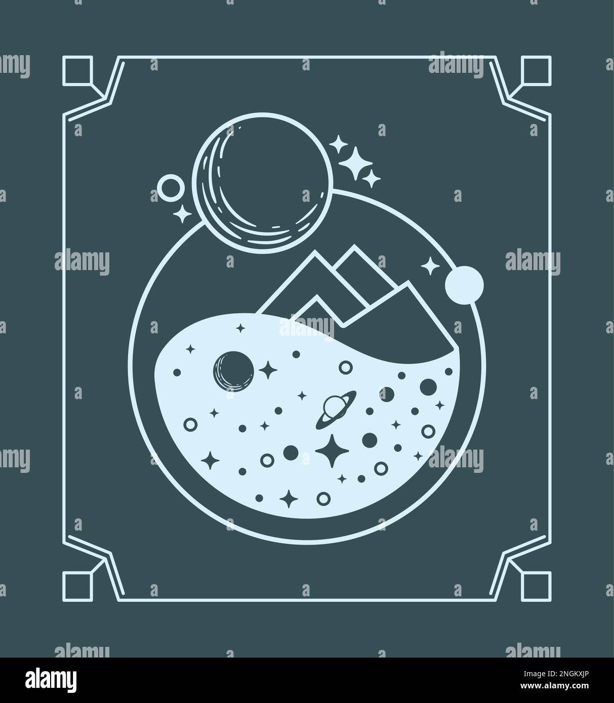 square frame surreal astrology style Stock Vector Image & Art - Alamy