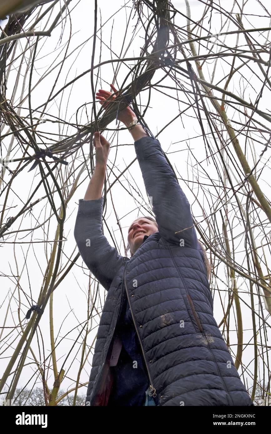 Willow yurt hi-res stock photography and images - Alamy