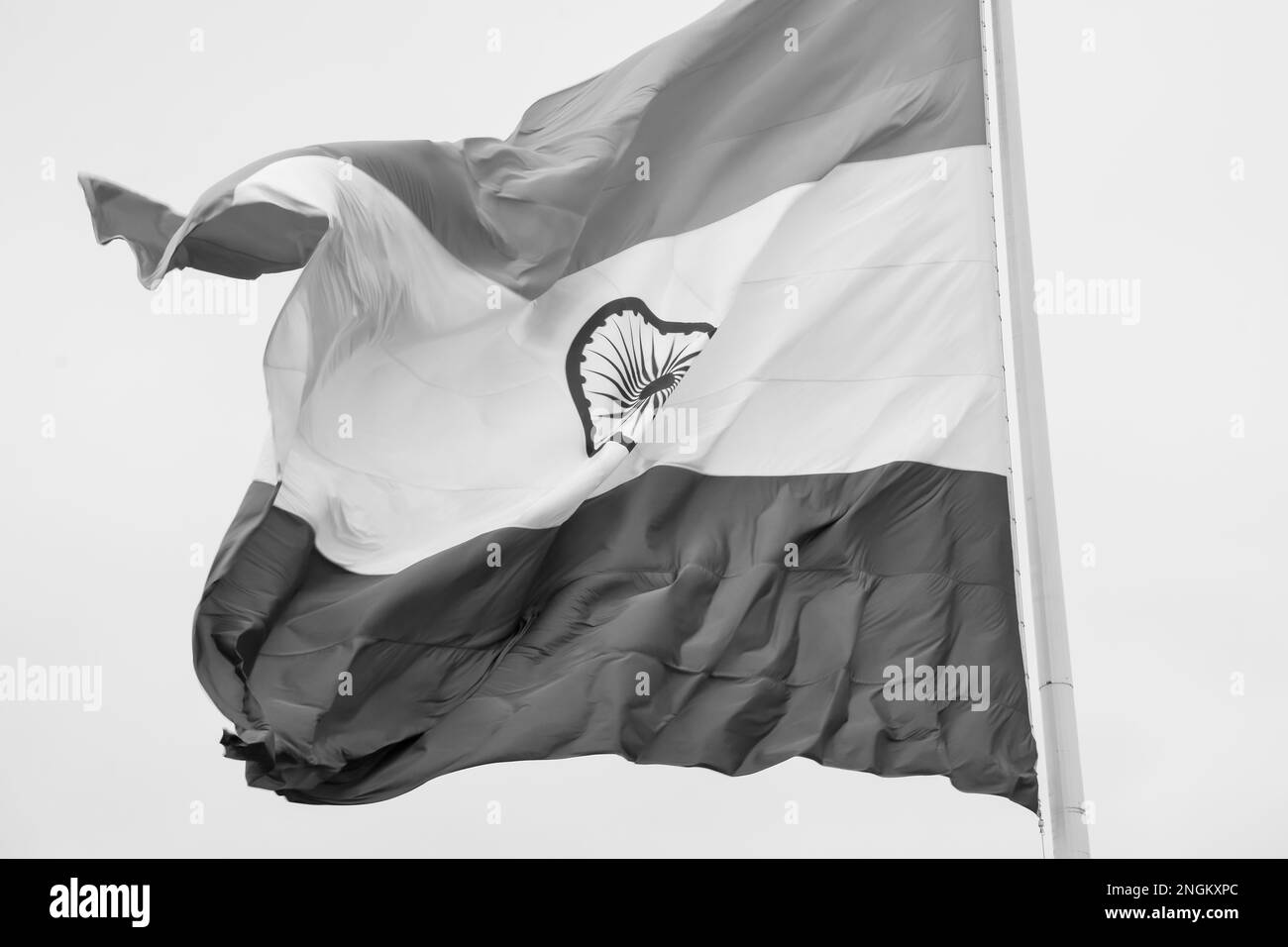 India flag flying high at Connaught Place with pride in blue sky, India ...