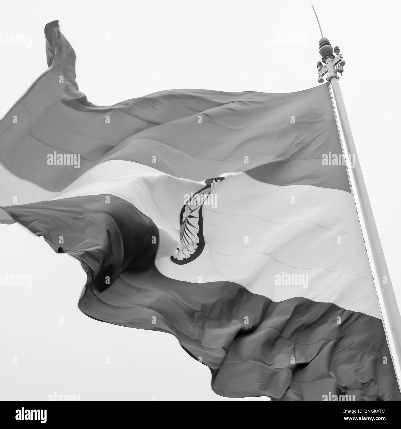 India flag flying high at Connaught Place with pride in blue sky, India ...