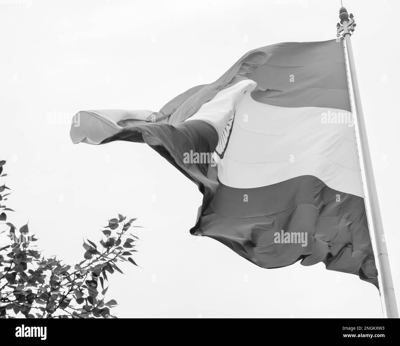 India flag flying high at Connaught Place with pride in blue sky, India ...