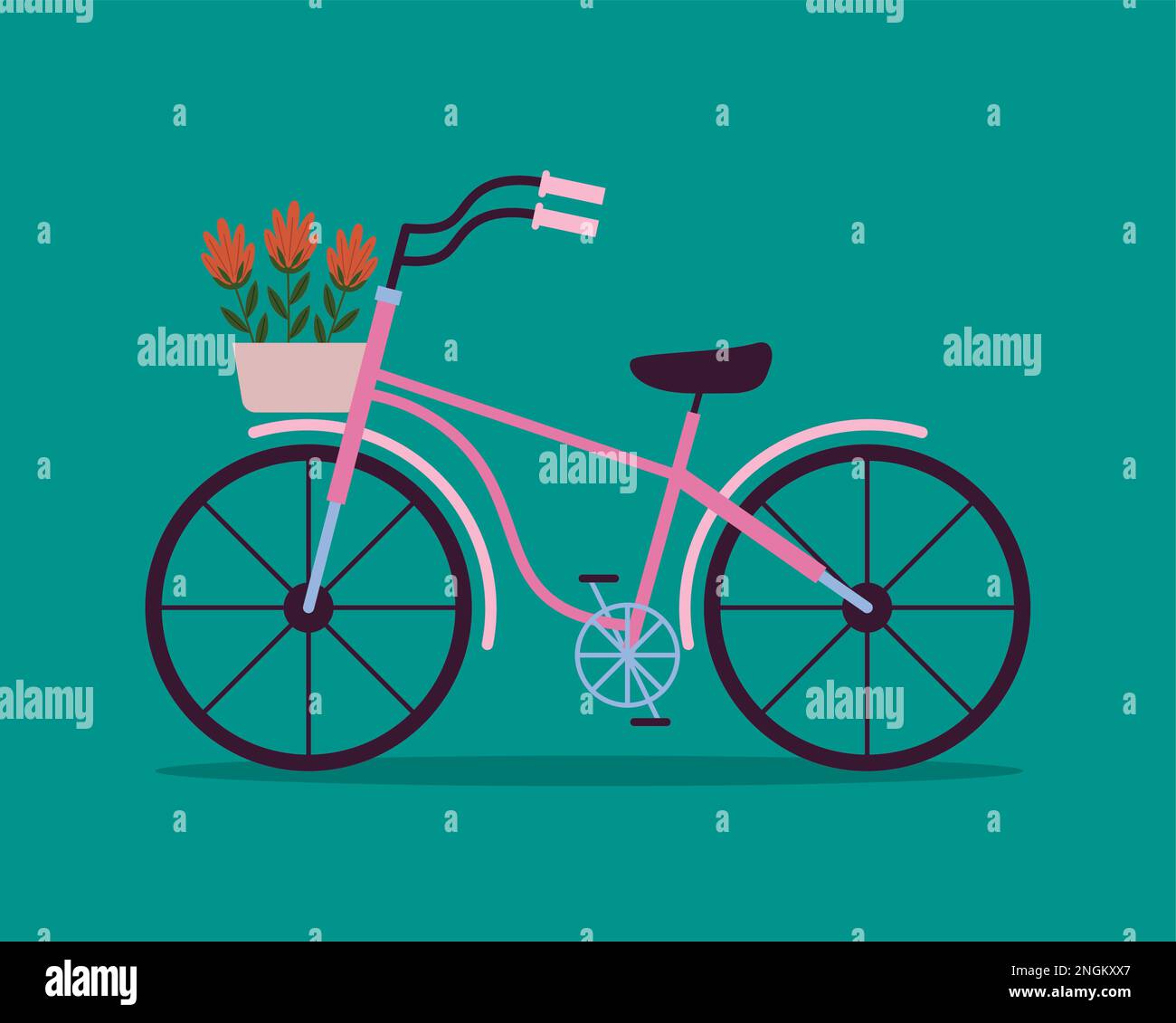 Bicycle garden ornament Stock Vector Images - Alamy