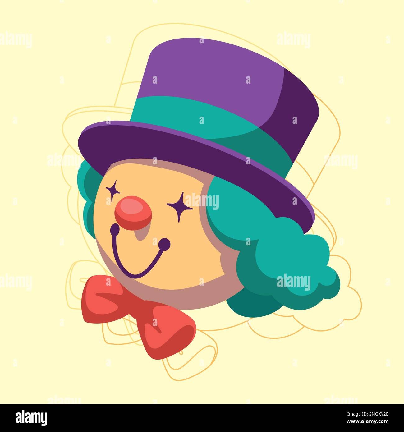 crazy clown emoticon face Stock Vector Image & Art - Alamy