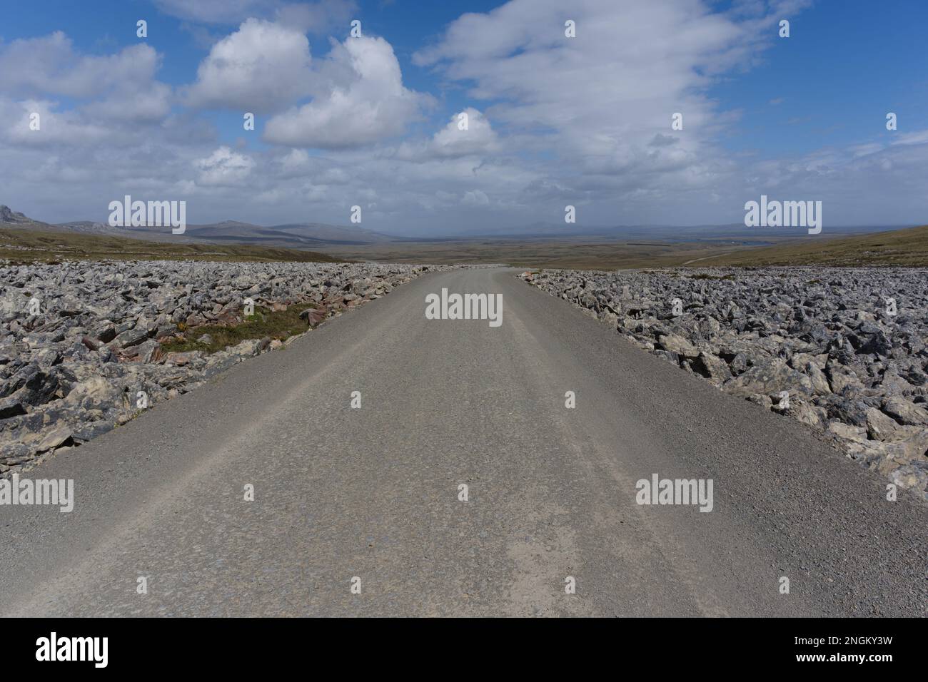 Stone run outside of Stanley - The Falkland Islands Stock Photo - Alamy