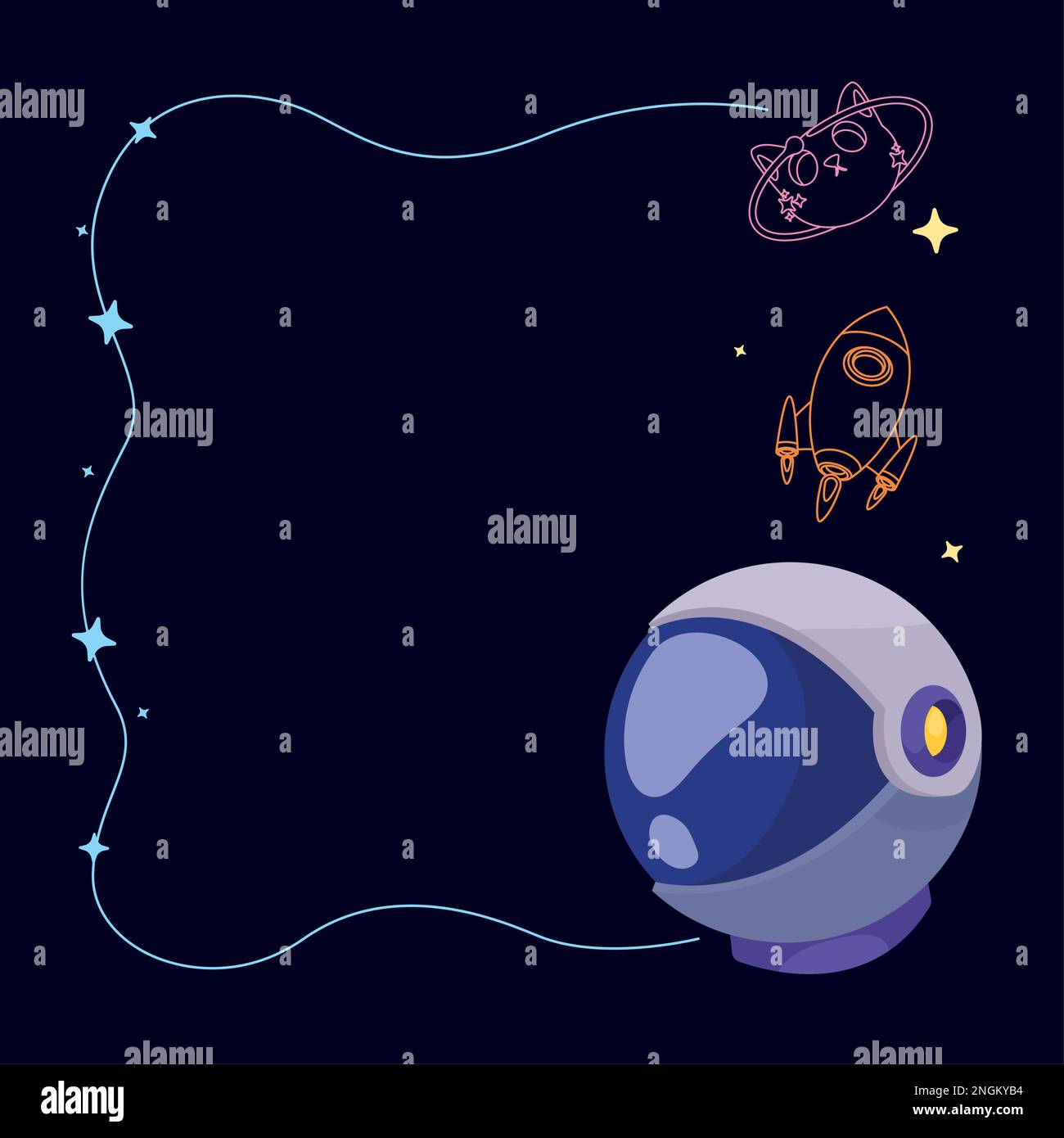 helmet astronaut neon frame Stock Vector Image & Art - Alamy