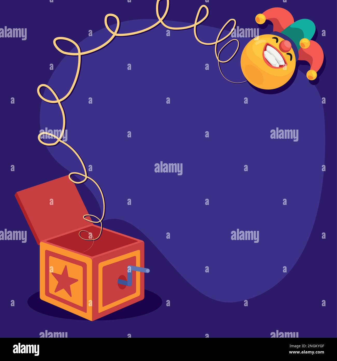 surprise box with joker jumping Stock Vector Image & Art - Alamy