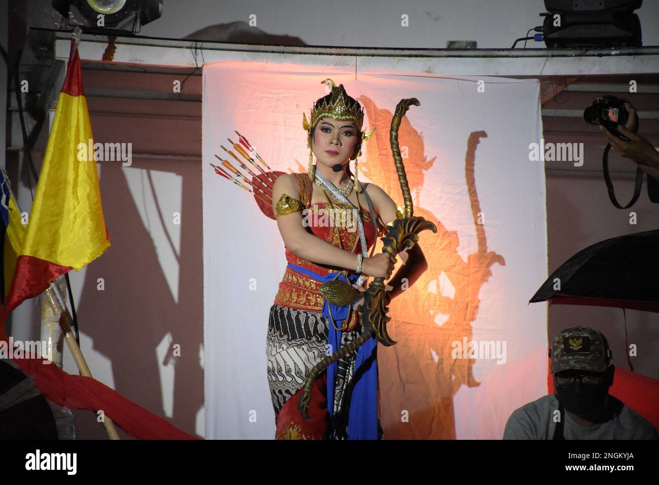 Performers take part in a "Sang Choose the True Soldier" Javanese ...