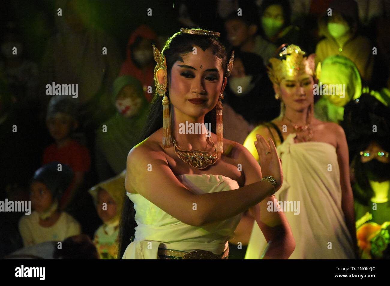 Performers take part in a "Sang Choose the True Soldier" Javanese ...