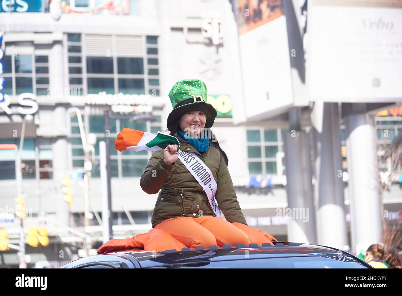 Toronto Ontario, Canada- March 20, 2022: Miss Toronto with the Irish ...