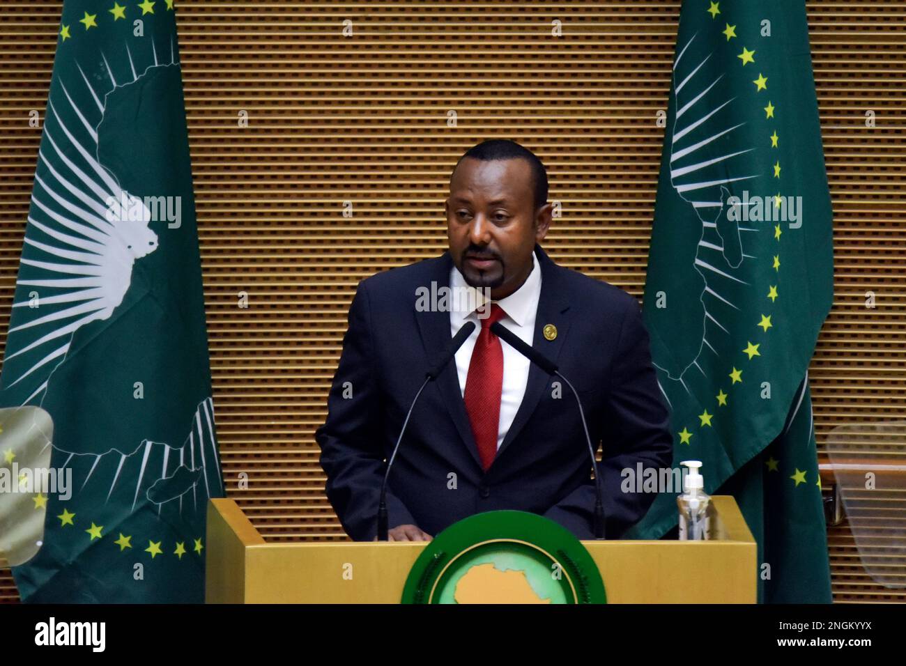 Ethiopia President Abiy Ahmed addresses the African Union Summit in ...