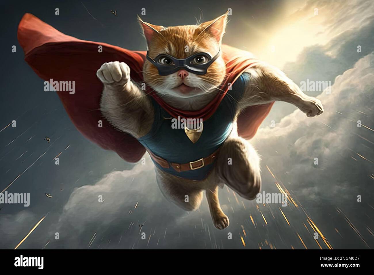 Cat superhero cartoon hi-res stock photography and images - Alamy