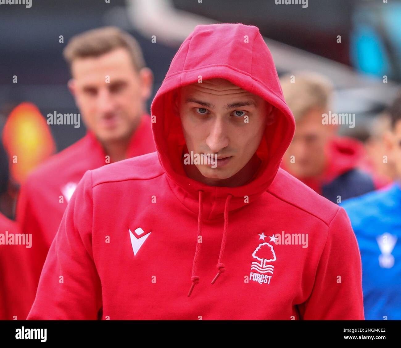 Jonjo Shelvey #6 of Nottingham Forest arrives at The City Ground during ...