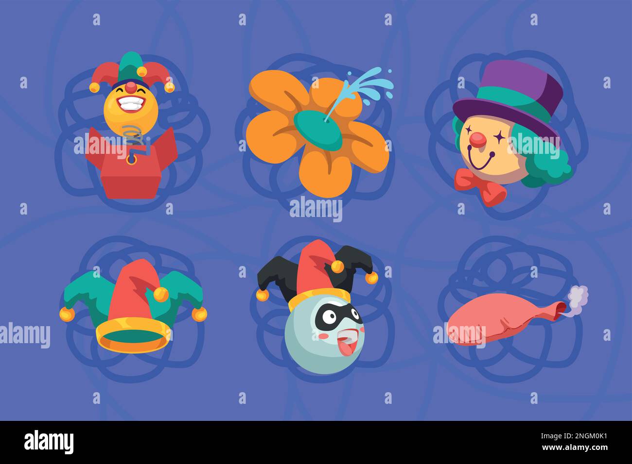 six fools day celebration icons Stock Vector Image & Art - Alamy