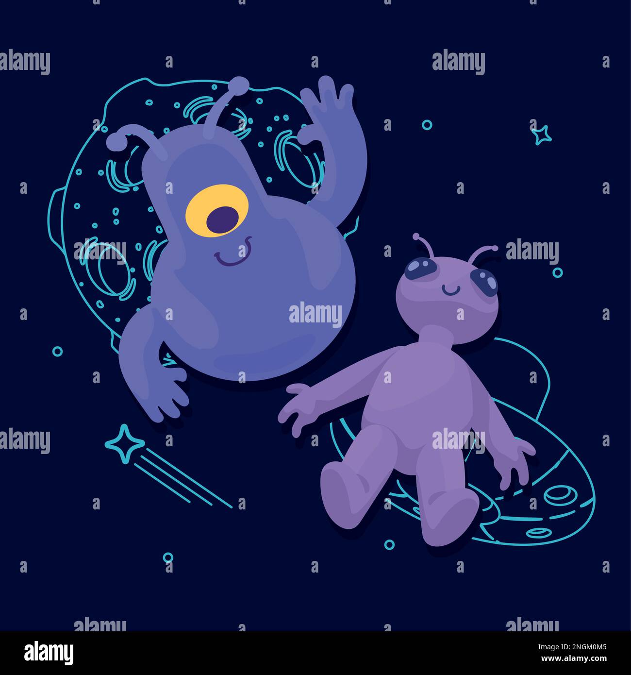 two aliens creatures Stock Vector Image & Art - Alamy