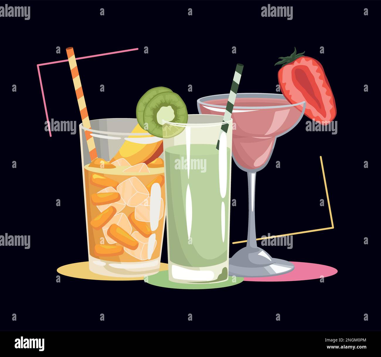 Juices and beverages Stock Vector Images - Alamy