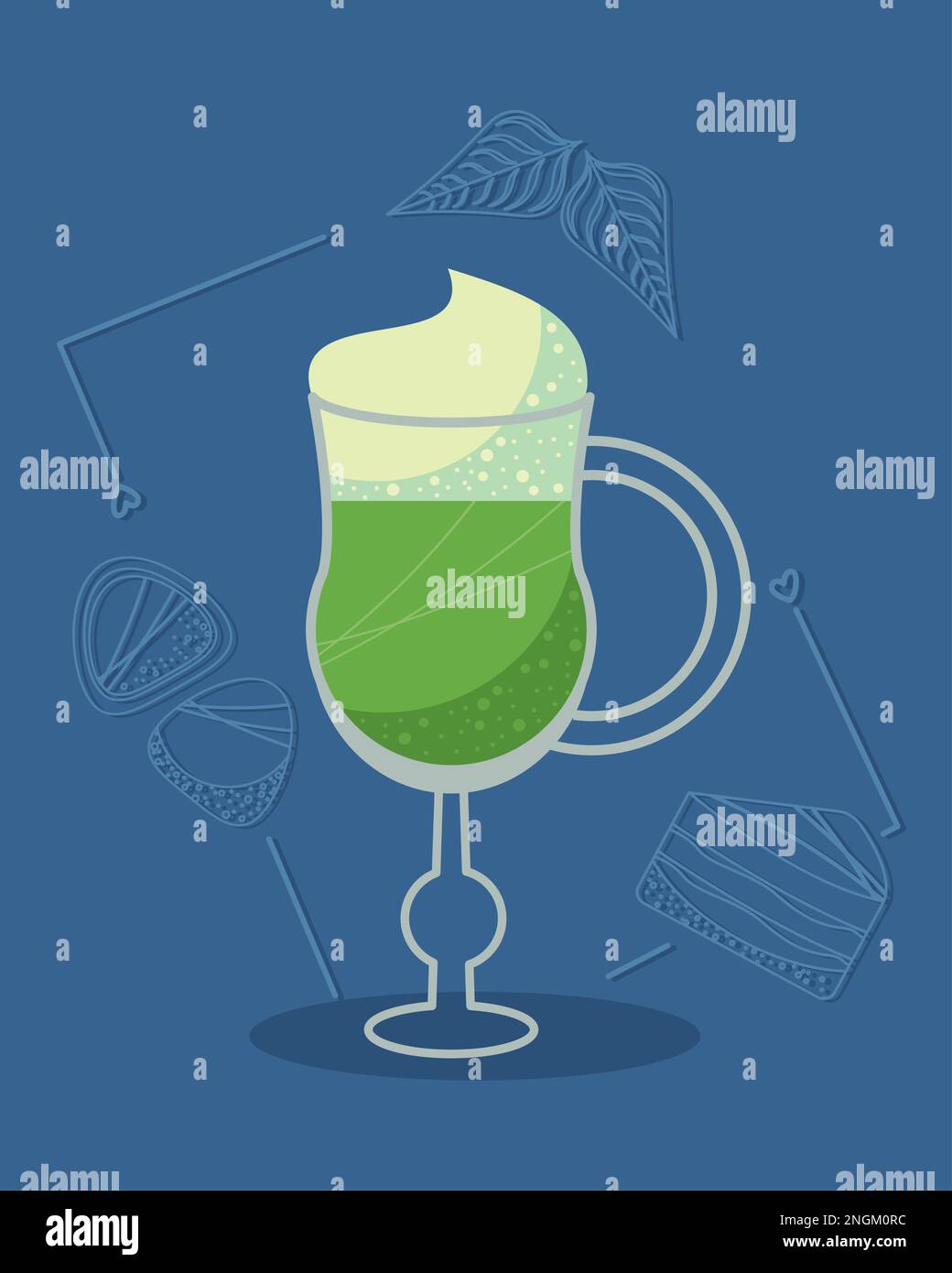matcha in cup Stock Vector Image & Art - Alamy