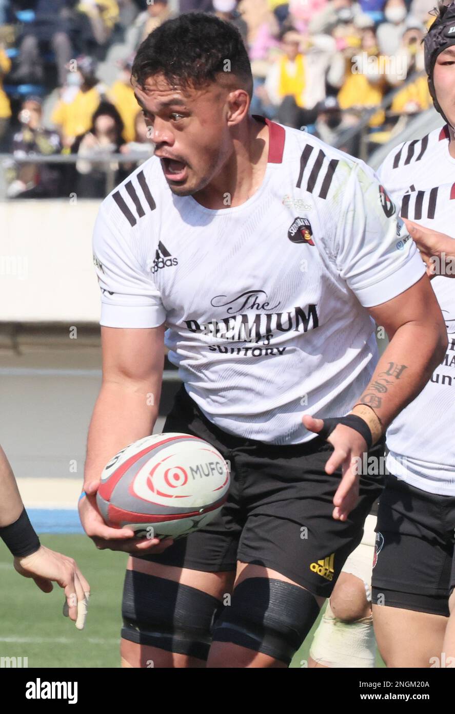 Tokyo, Japan. 18th Feb, 2023. Tokyo Suntory Sungoliath lock Hendrik Tui ...