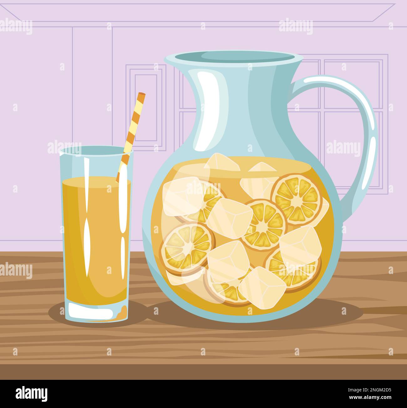 Juices glasses Stock Vector Images - Alamy