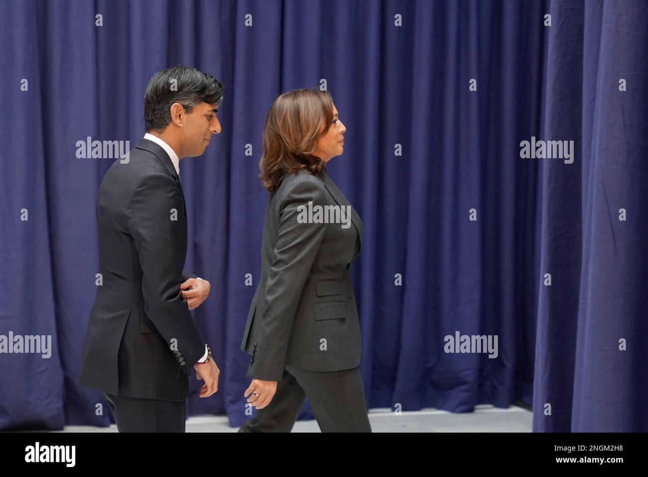 Vice President of the United States Kamala Harris, right, and British ...