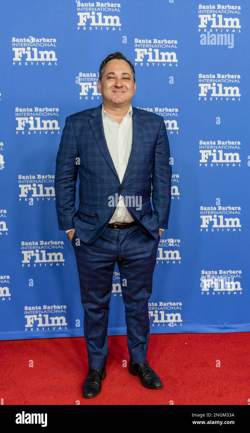 Santa Barbara, USA. 17th Feb, 2023. Moderator, Scott Feinberg arrives ...