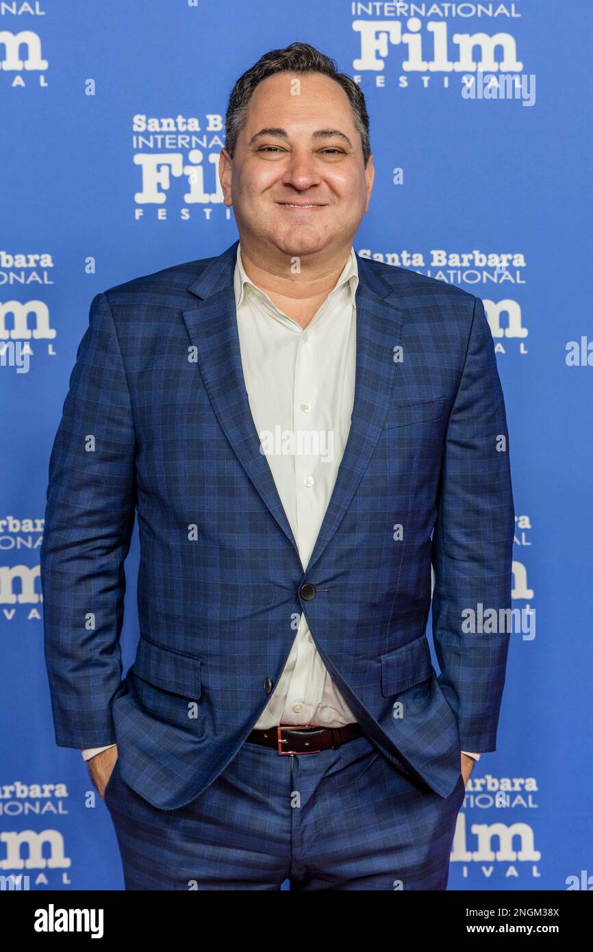 Santa Barbara, USA. 17th Feb, 2023. Moderator, Scott Feinberg arrives ...