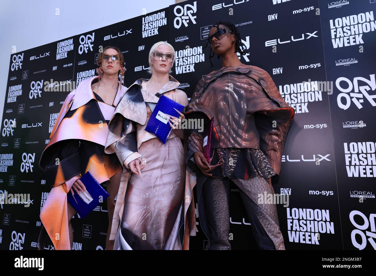 LONDON, UK. ON|OFF presentation during London Fashion Week. On|Off ...