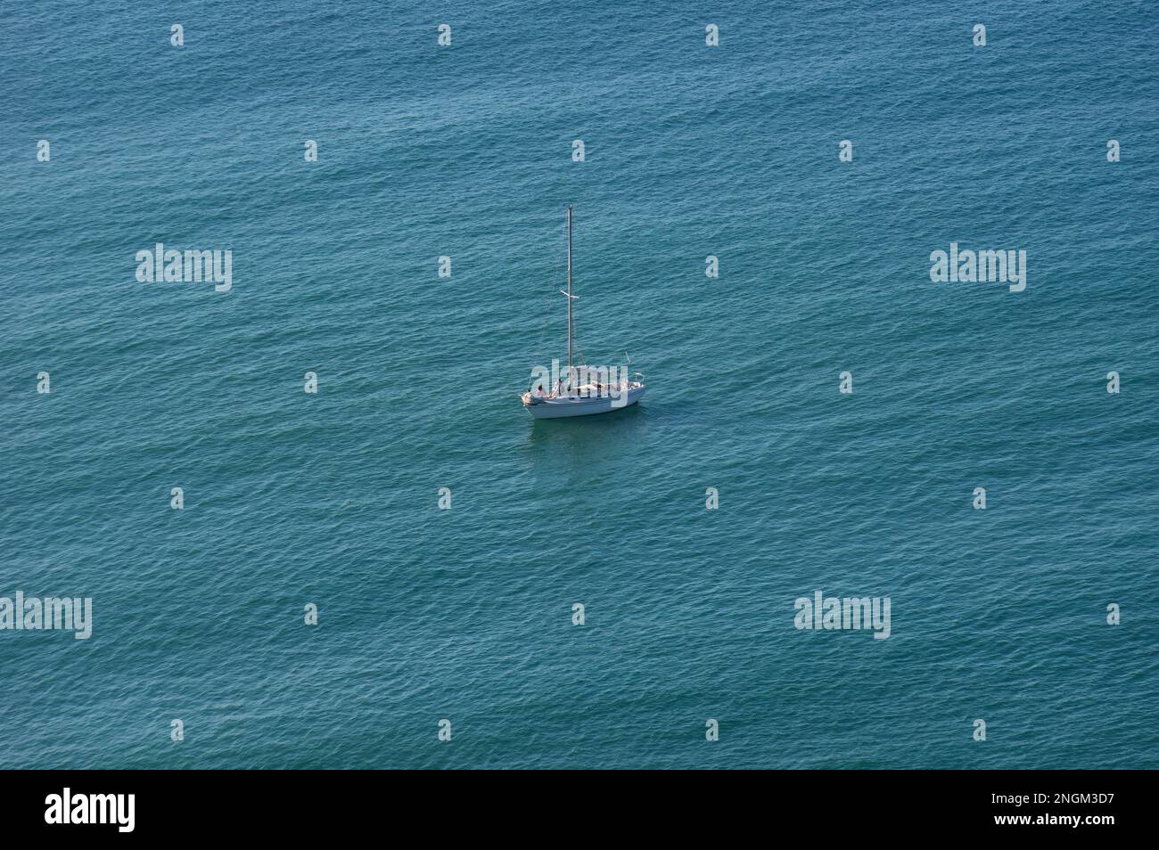 Sailboat shown along the Southern California coast Stock Photo - Alamy