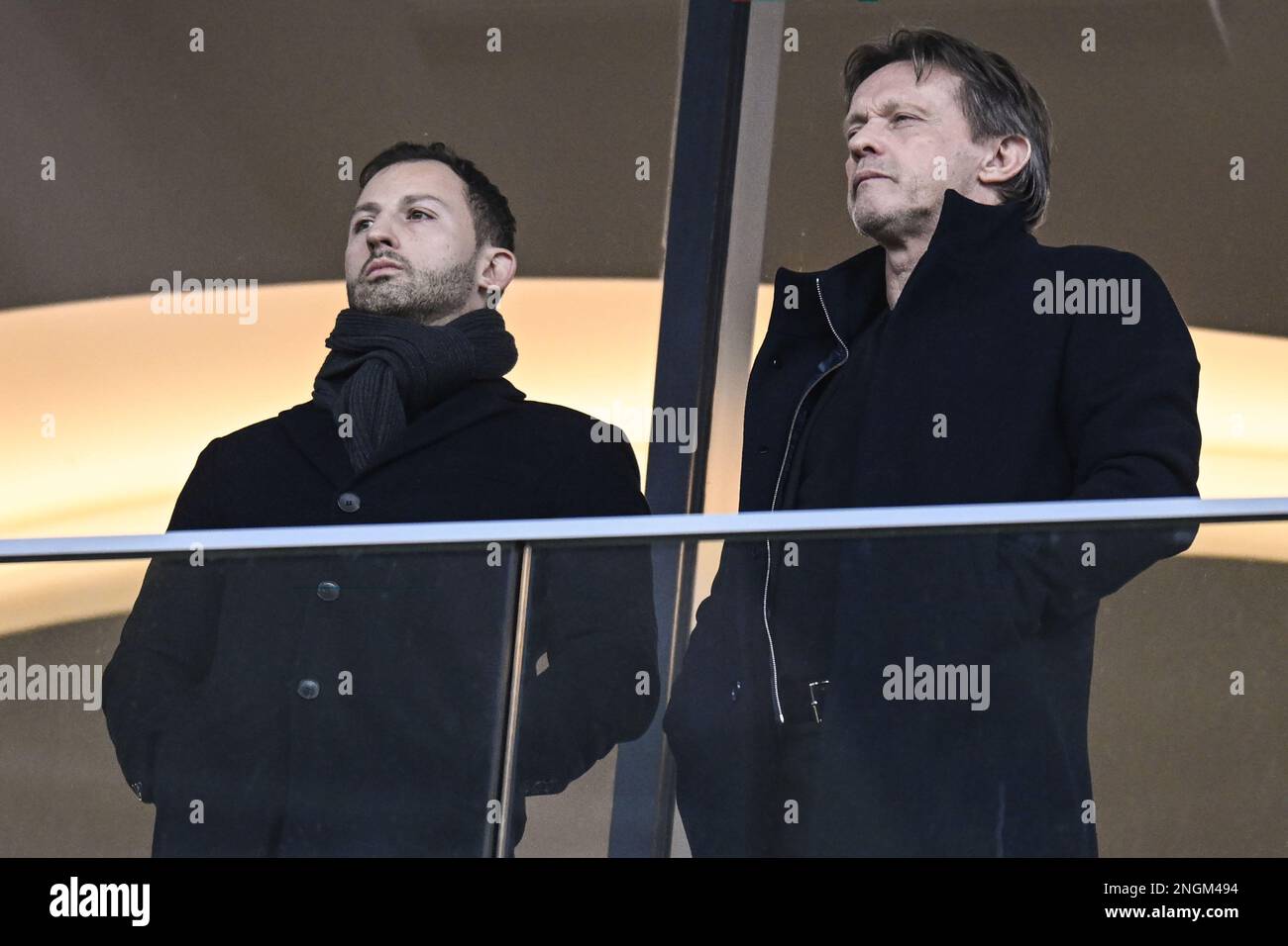 Belgium's head coach Domenico Tedesco and Frank Vercauteren pictured ...