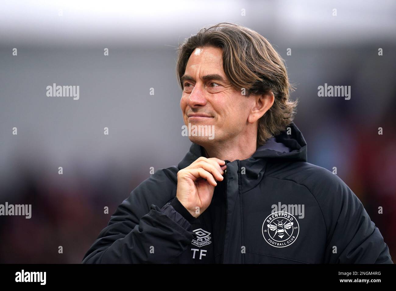 Brentford manager Thomas Frank prior to kick-off in the Premier League ...