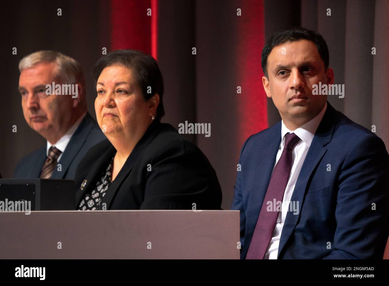 Scottish Labour leader Anas Sarwar (right) during the second day of the ...
