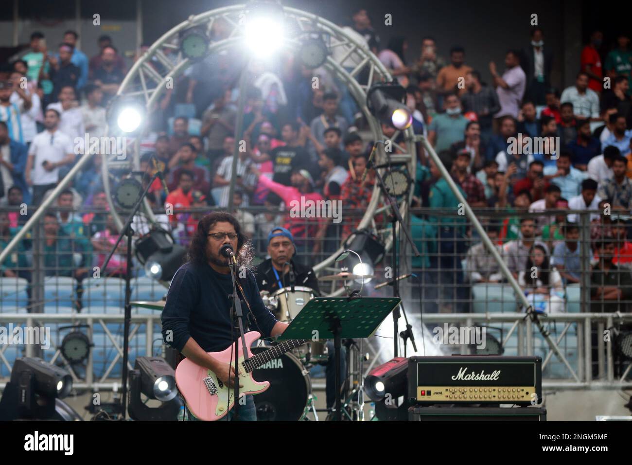 An electric atmosphere greeted band Nagar Baul, led by James performing at the Sher-e-Bangla ...