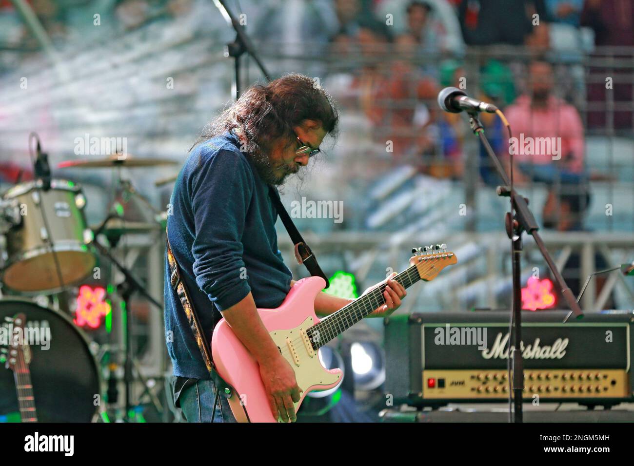 An electric atmosphere greeted band Nagar Baul, led by James performing at the Sher-e-Bangla ...