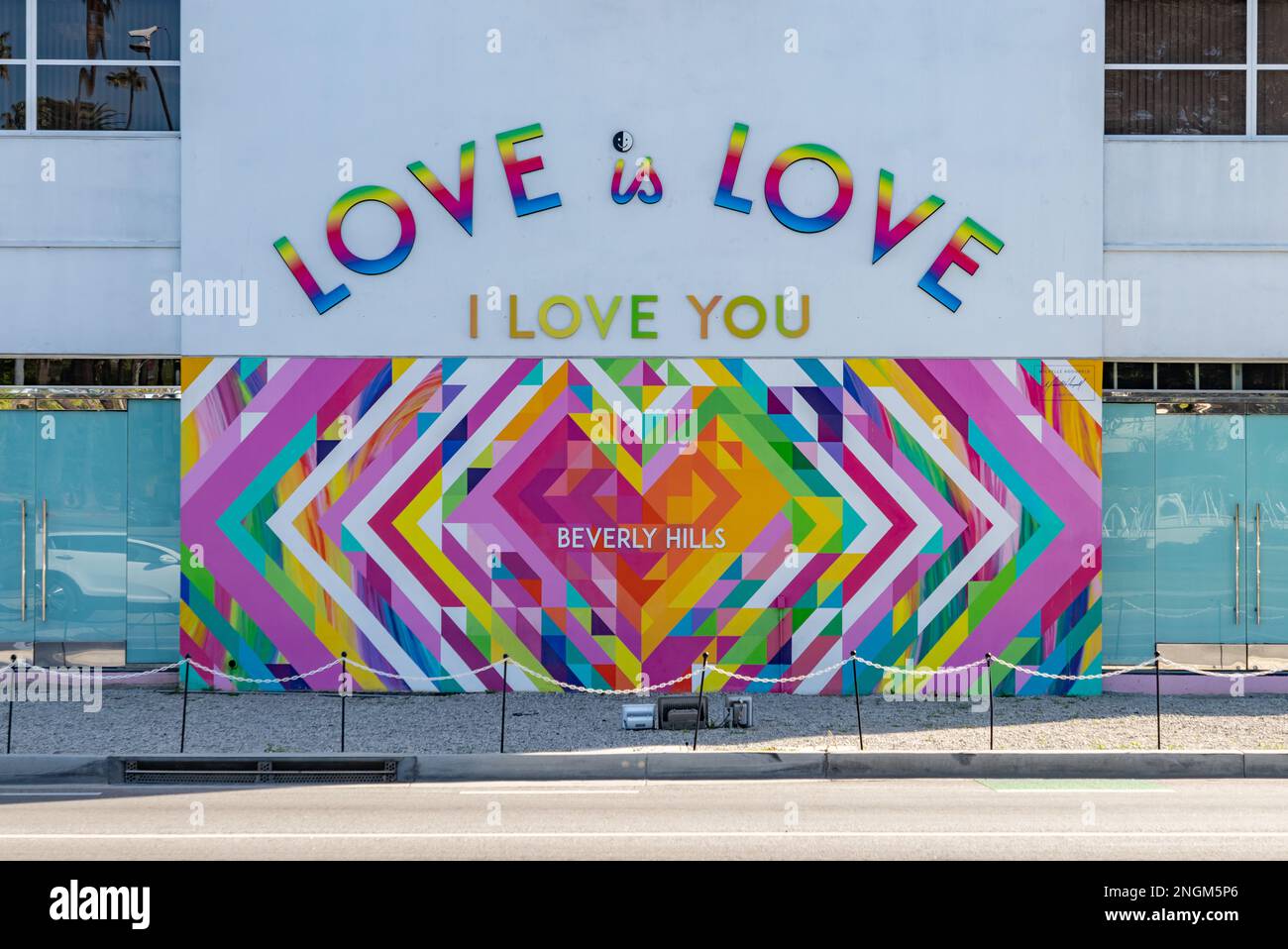 A picture of the vibrant I Love You mural, created by Canadian artist ...