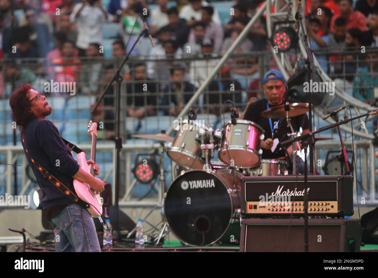 An electric atmosphere greeted band Nagar Baul, led by James performing at the Sher-e-Bangla ...