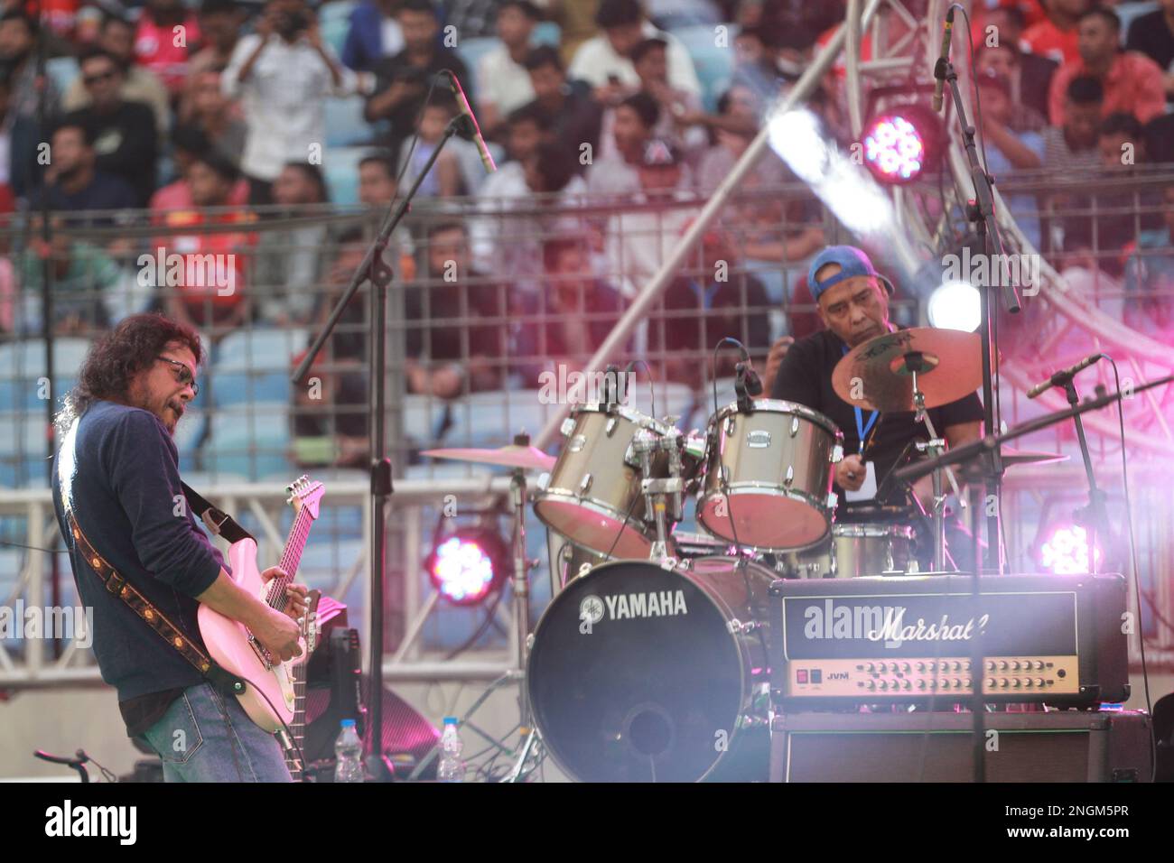 An electric atmosphere greeted band Nagar Baul, led by James performing at the Sher-e-Bangla ...